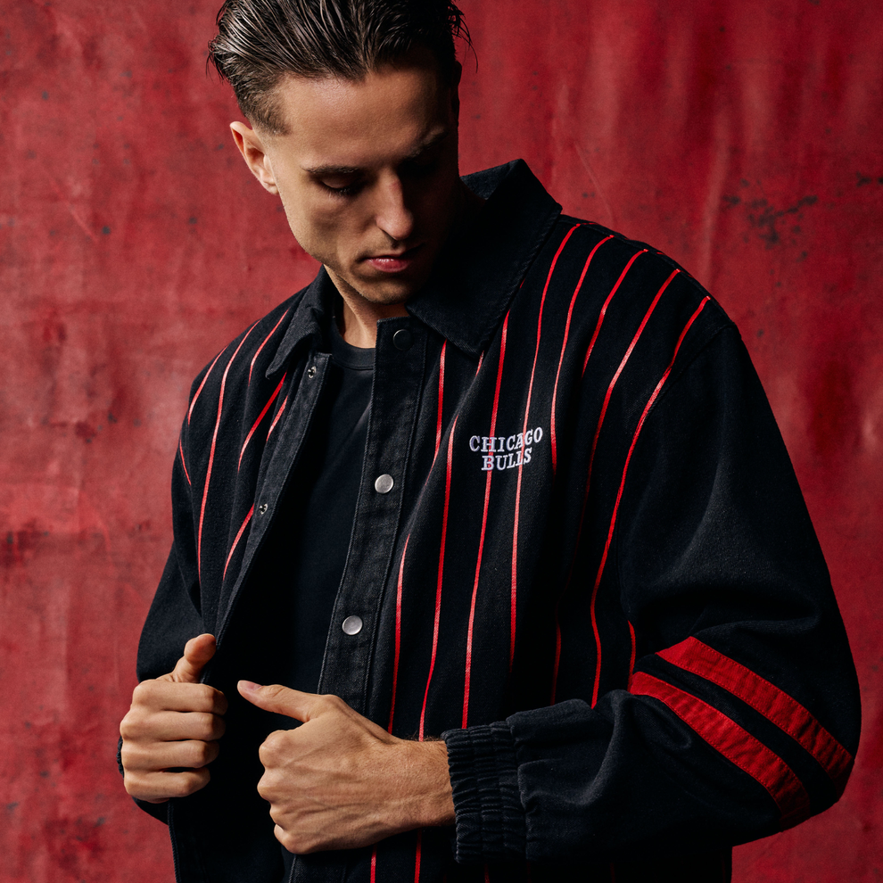 Chicago Bulls 1966 Statement Striped Workwear Jacket – Official Chicago ...